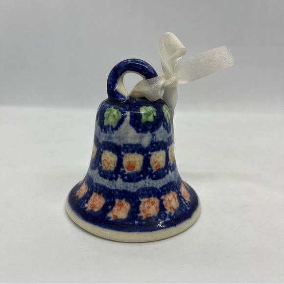 Accents | Vintage Ceramic Bell Hand Painted Cobalt Blue Small 2 34 ...